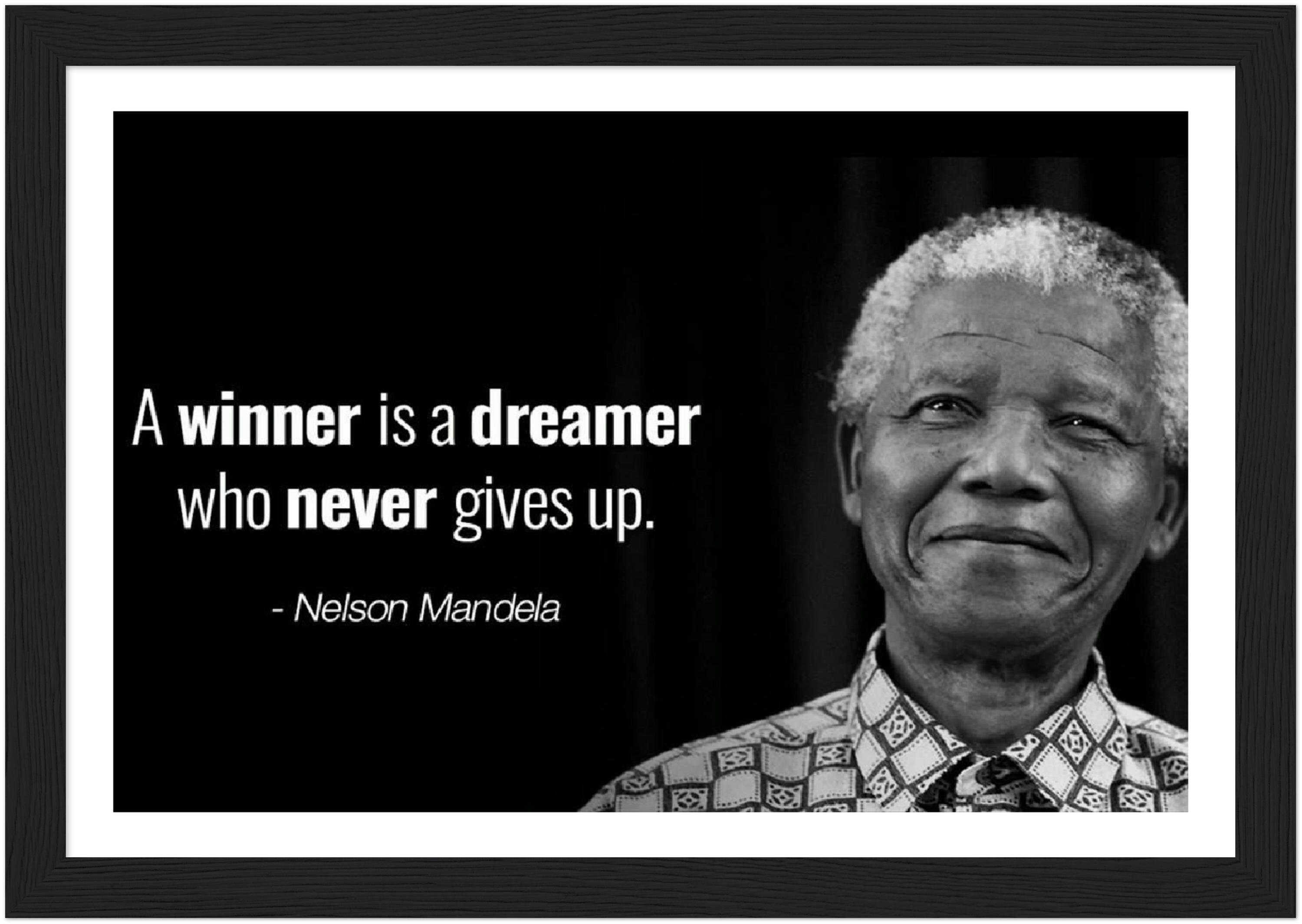 Nelson Mandela Quote Poster Framed, Wall Decor, Poster Framed Room ...