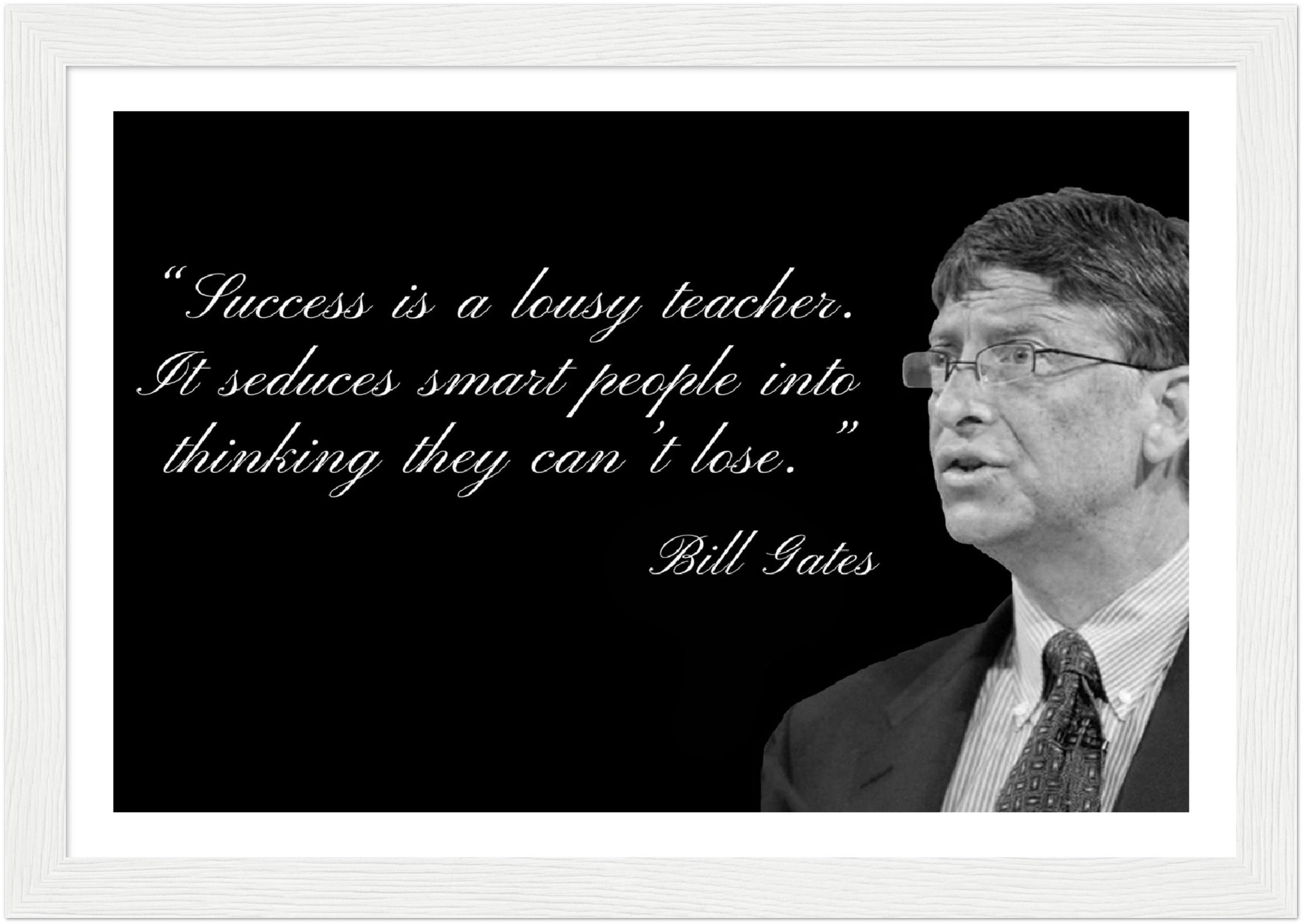 Bill Gates Poster Motivational Quote Poster Framed Wall Art - Etsy