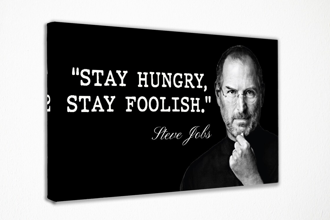Steve Jobs Motivational Quotes Poster Canvas Wall Art, Canvas Print ...