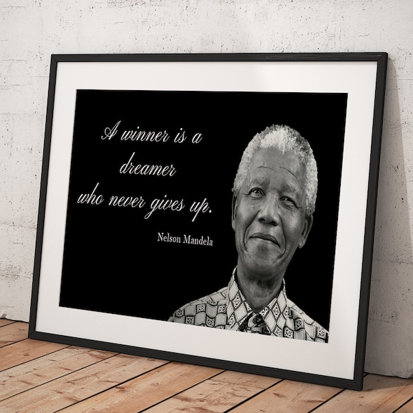 Nelson Mandela Quote - Etsy