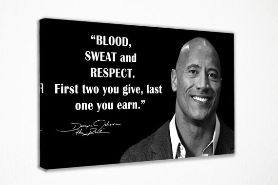 The Rock Dwayne Johnson Quotes Poster Framed Wall Art Print - Etsy