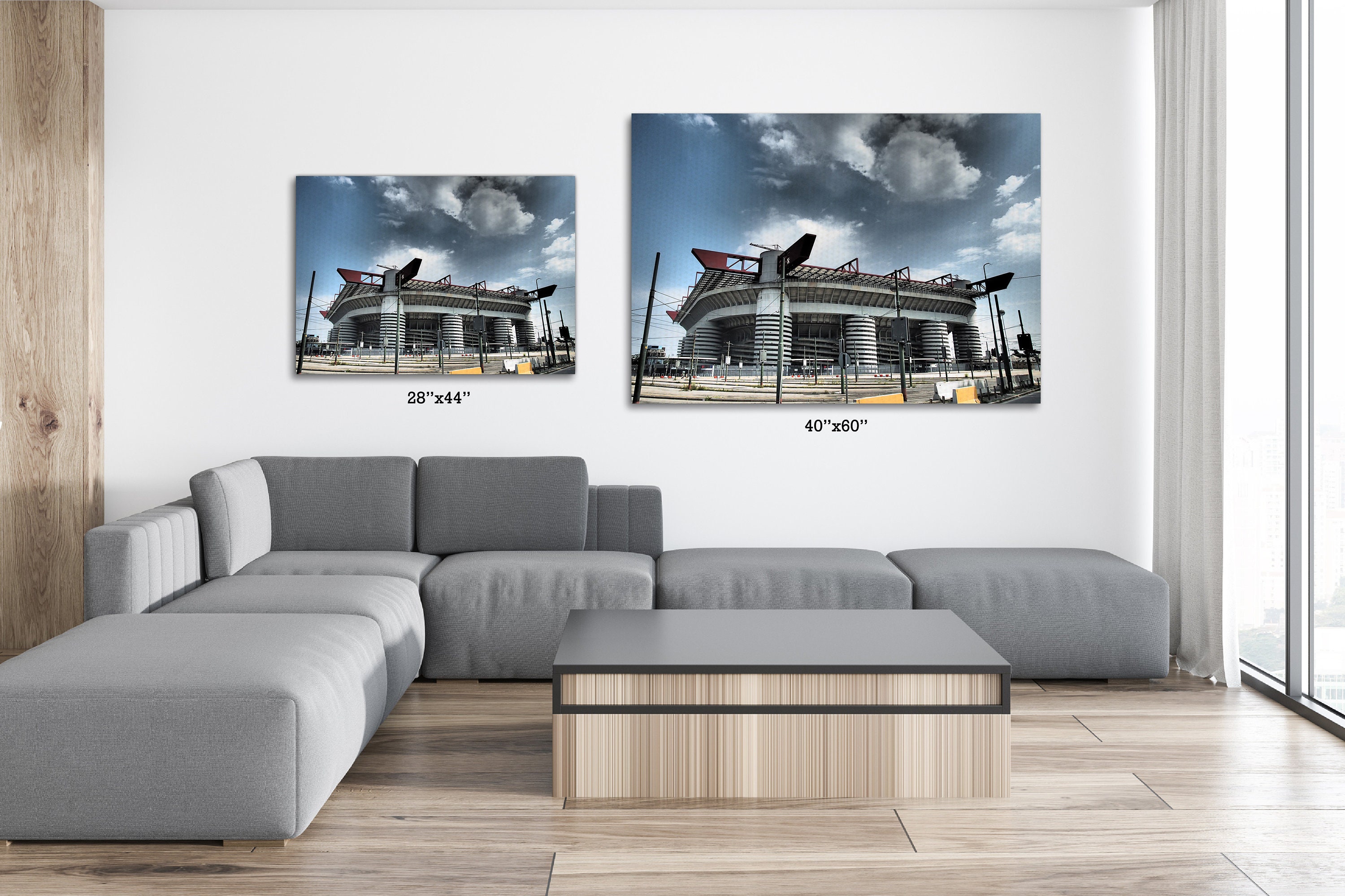 Ac Milan San Siro Stadium Canvas Wall Art Wall Decor Room Decor, Home ...