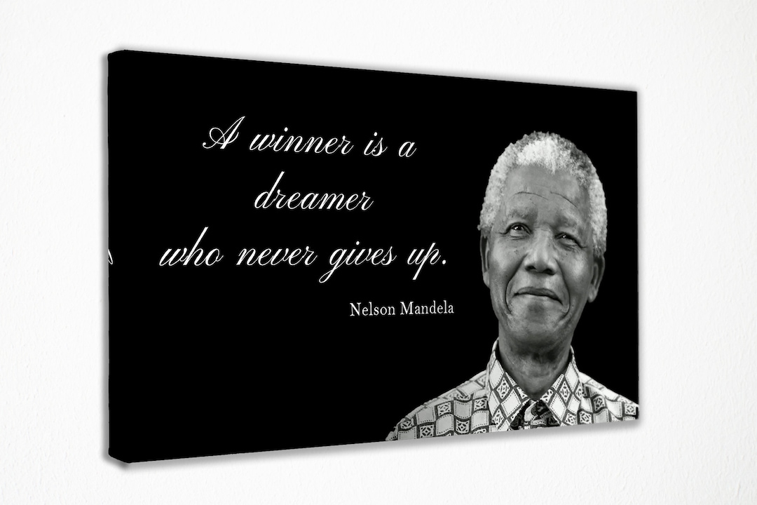 Nelson Mandela Motivational Quotes Poster Canvas Wall Art Print Wall ...