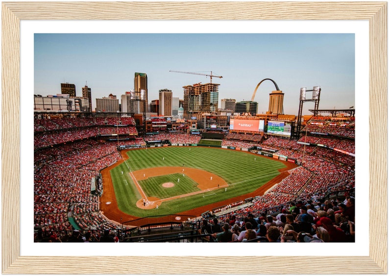 St Louis Cardinals Busch Stadium Poster Framed Room Decor - Etsy