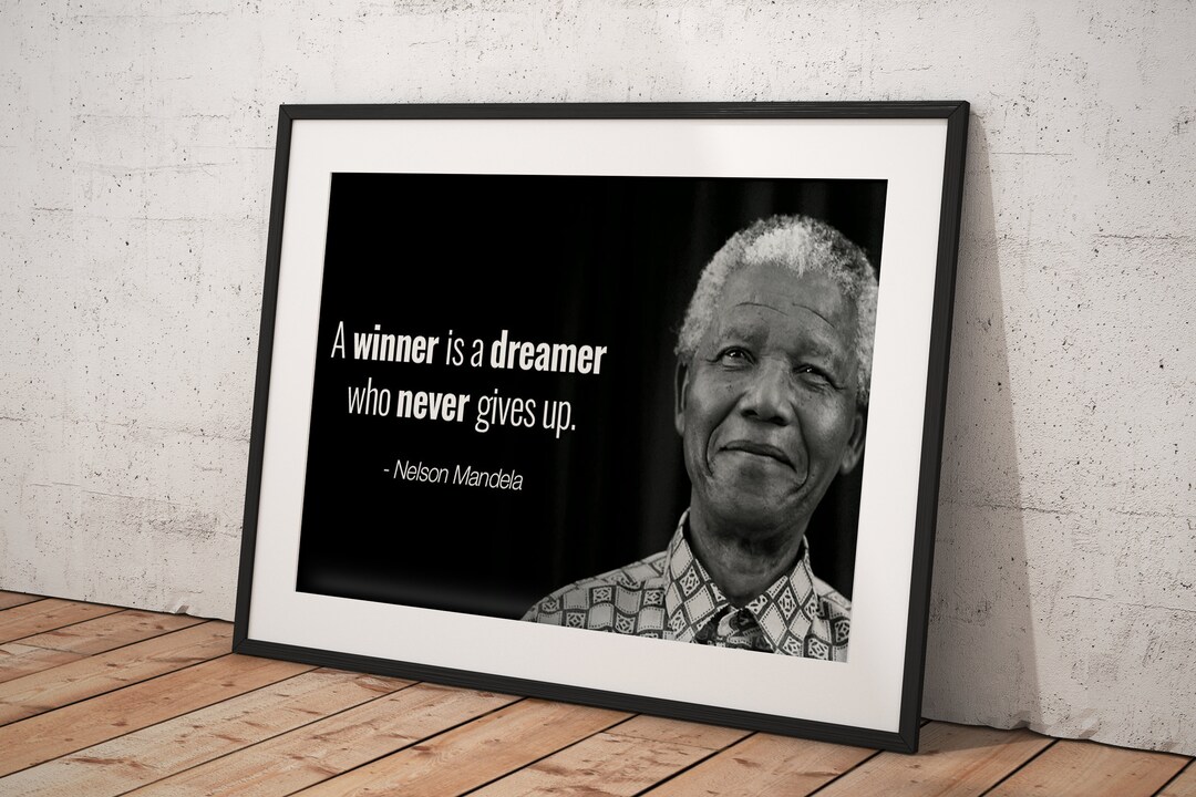 Nelson Mandela Quote Poster Framed, Wall Decor, Poster Framed Room ...