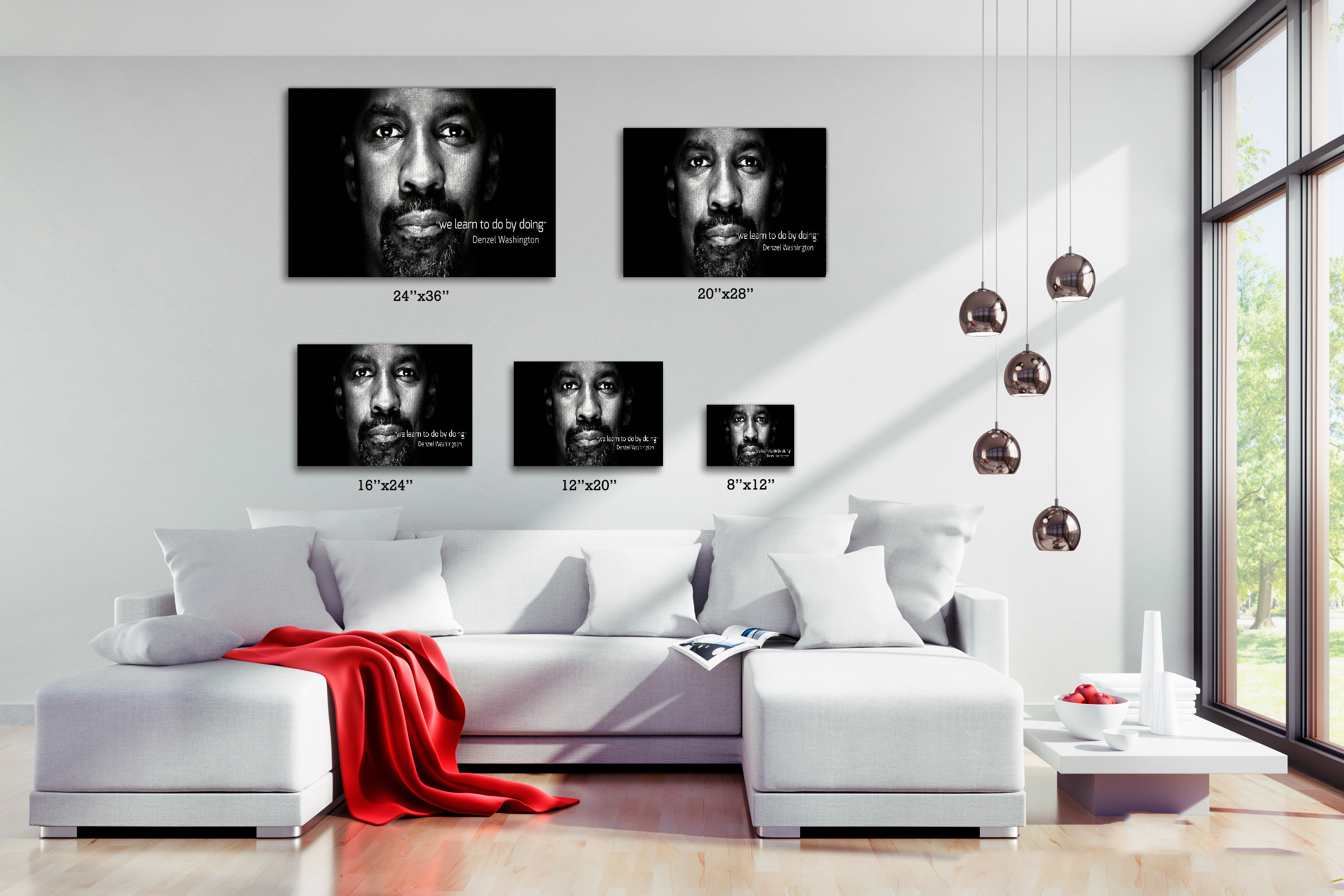 Denzel Washington Quote Poster Wall Art, Canvas Wall Decor, Canvas ...