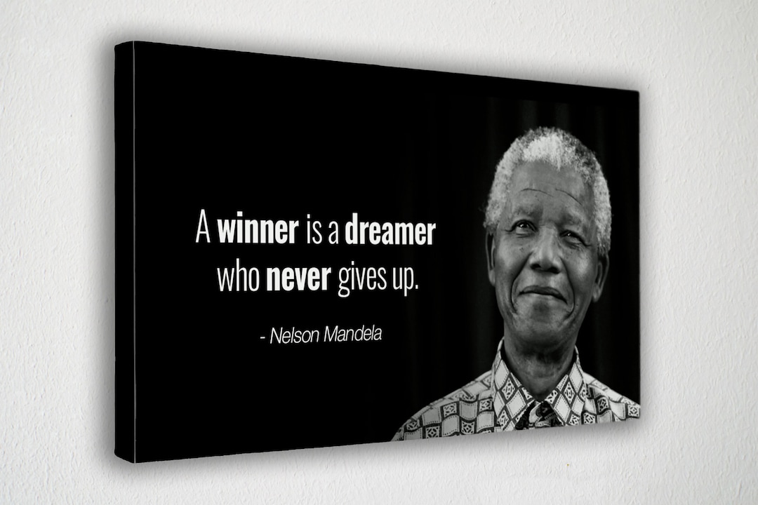 Nelson Mandela Quote Poster Canvas Wall Art Print Wall Decor, Canvas ...