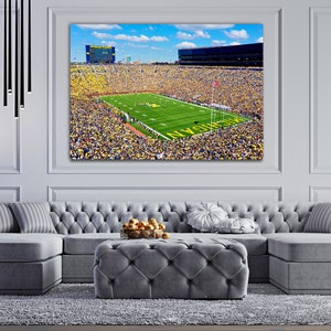 Michigan Wolverines Stadium Poster Canvas Wall Art Wall Decor Room ...
