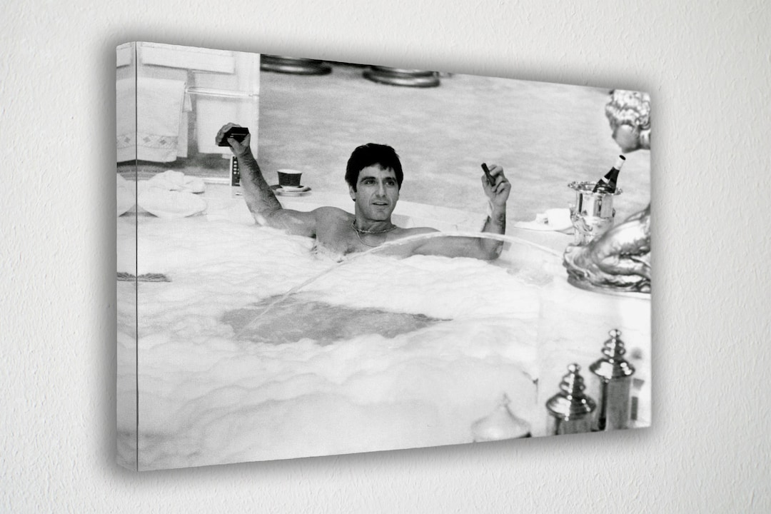 Scarface Jacuzzi Canvas Wall Art Premium, Wall Decor, Canvas Print ...
