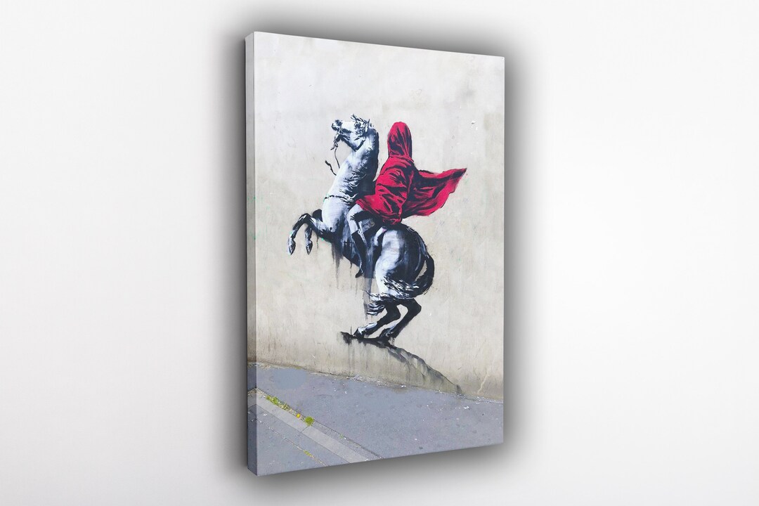 Banksy Napoleon Horse Canvas Wall Art | Print Wall Decor, Canvas Print ...