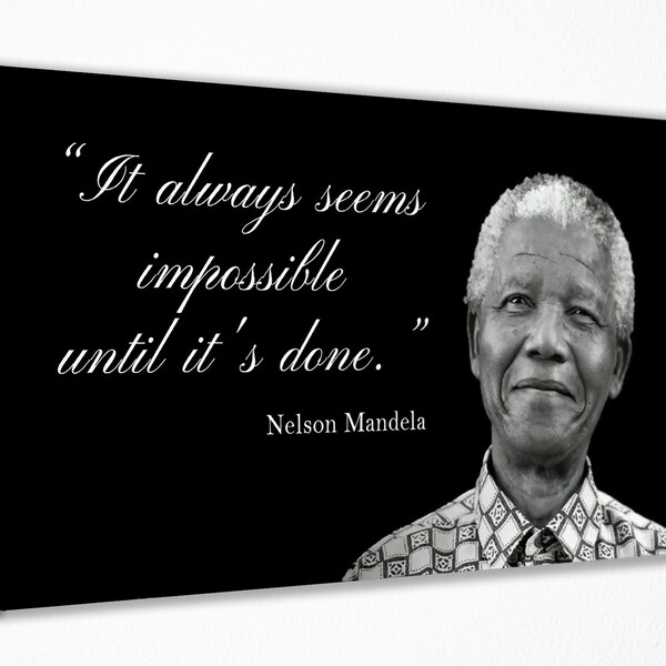 Nelson Mandela Quote Canvas - Etsy