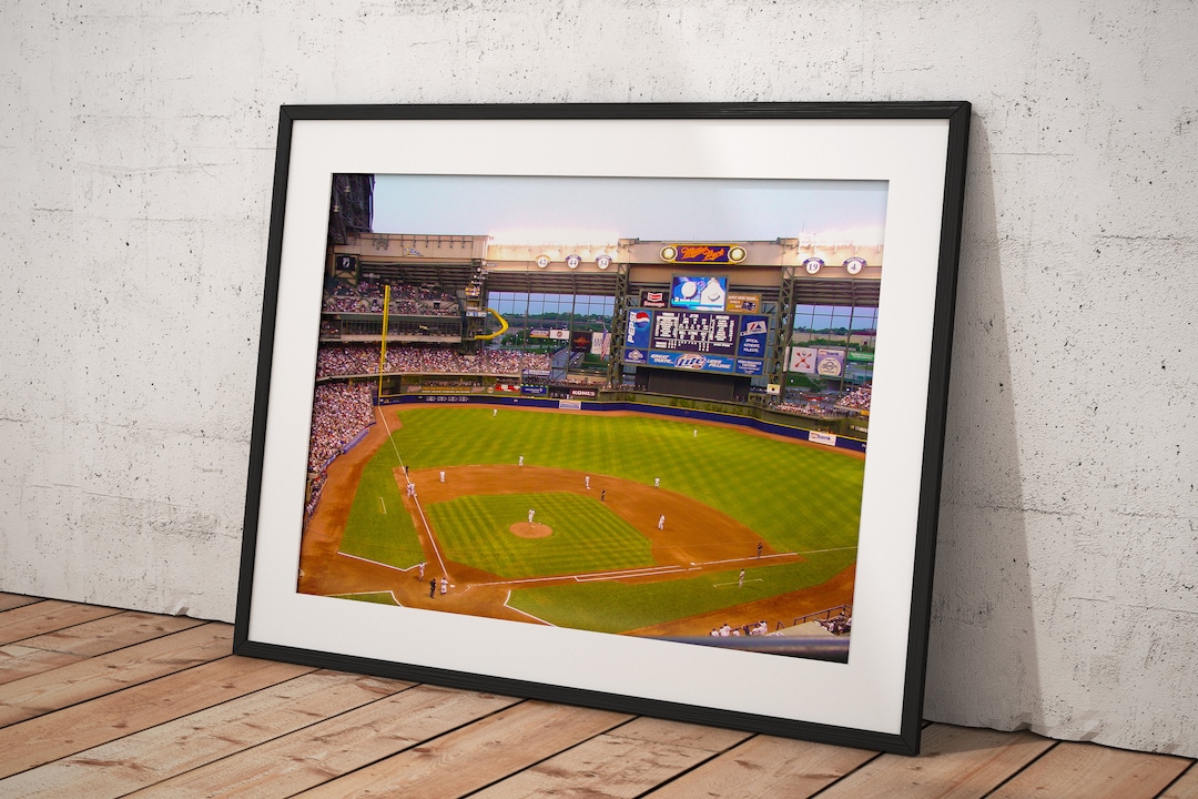 Miller Park, Milwaukee Brewers, Poster Framed Room Decor, Home Decor ...