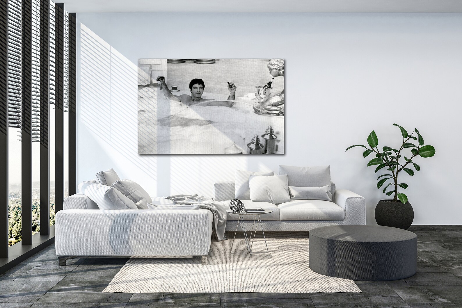 Scarface Jacuzzi Canvas Wall Art Premium, Wall Decor, Canvas Print ...