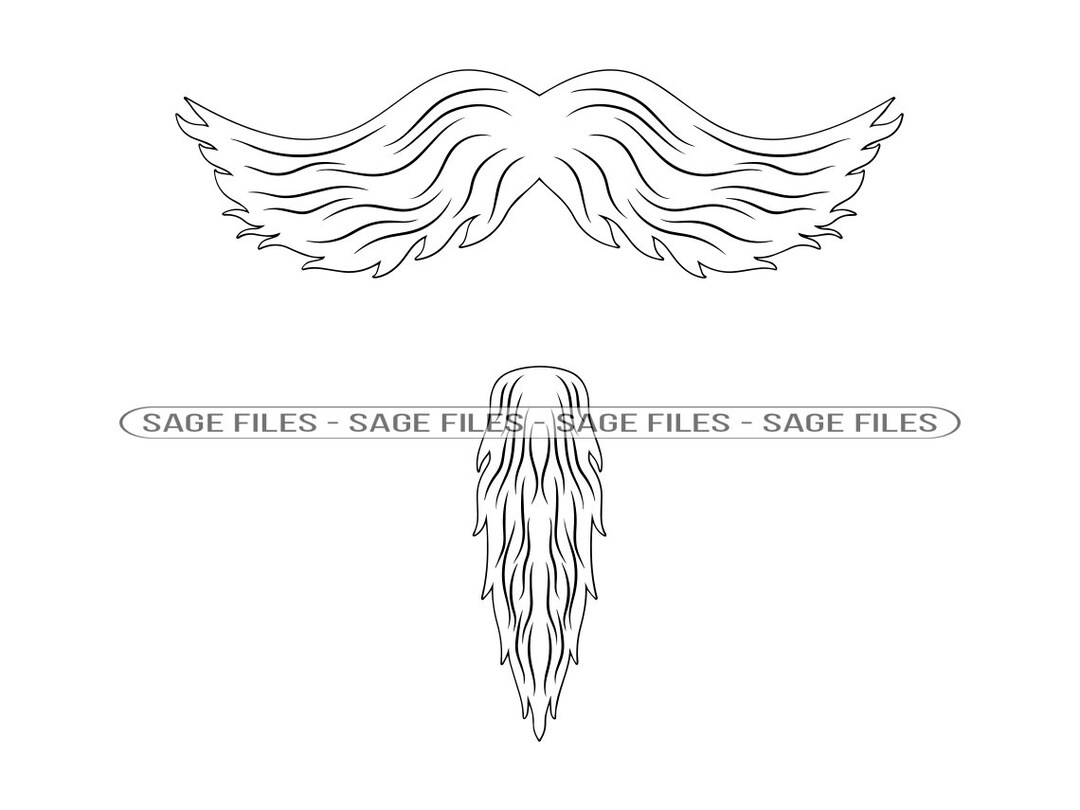 Cavanhaque Outline SVG, Cavanhaque Svg, Bigode Svg, Grooming Svg ...