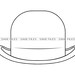 Bowler Hat Outline SVG, Hat Svg, Bowler Hat Clipart, Bowler Hat Files ...