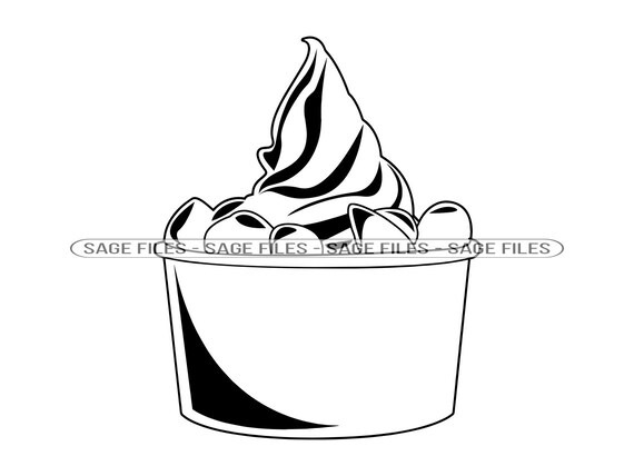 Yogurt Outline SVG Frozen Yogurt Svg Yogurt Clipart Yogurt - Etsy Finland