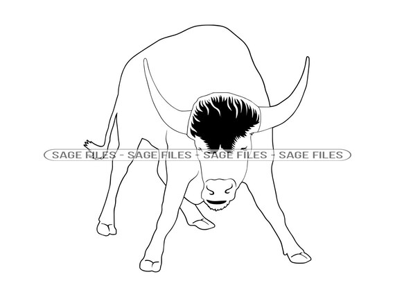 Angry Bull Outline SVG Bull Svg Ox Svg Cattle Svg Bull - Etsy
