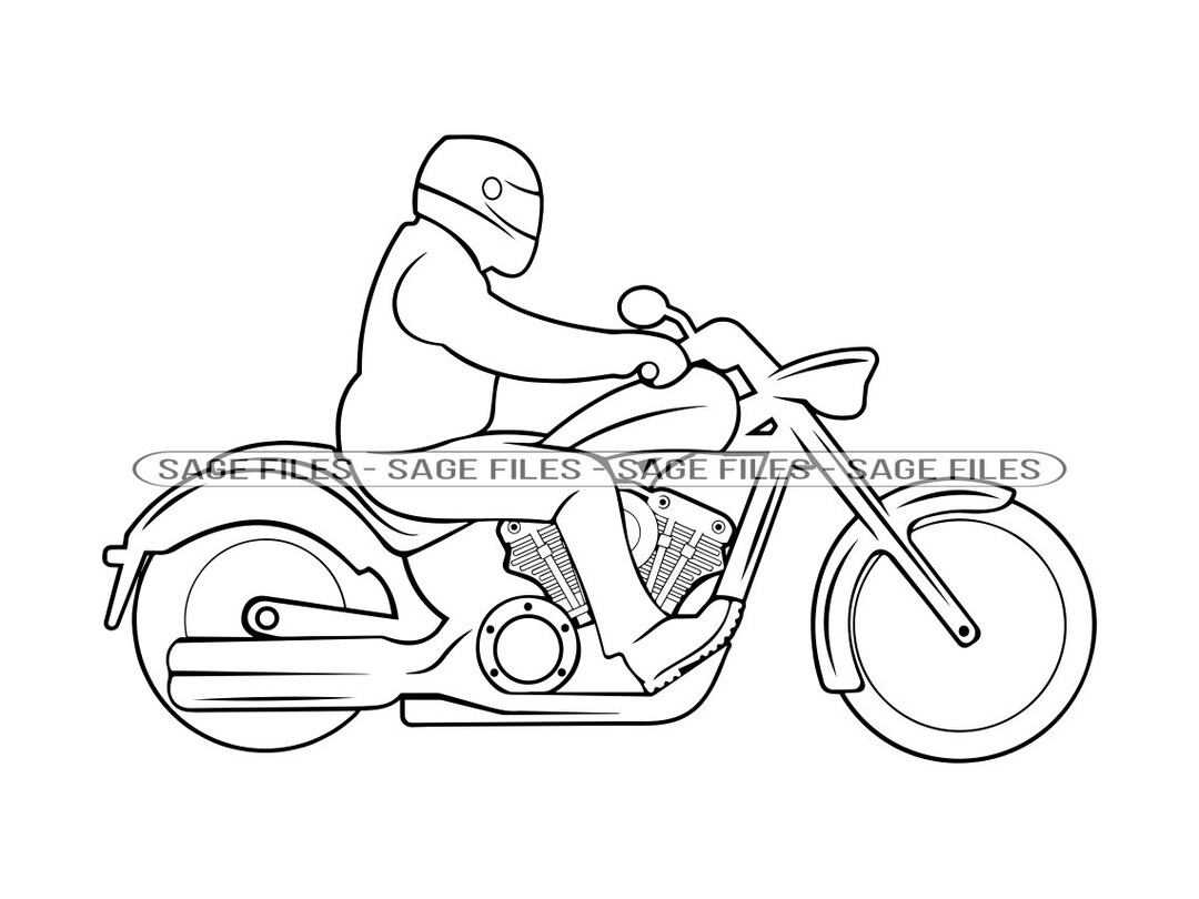 Motorcycle Outline 17 SVG, Motorcycle SVG, Motor Bike Svg, Motorcycle ...