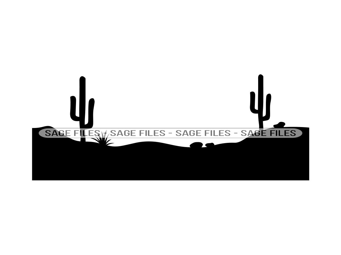 Desert Landscape SVG, Mojave Desert Svg, Western Svg, Arizona Desert ...