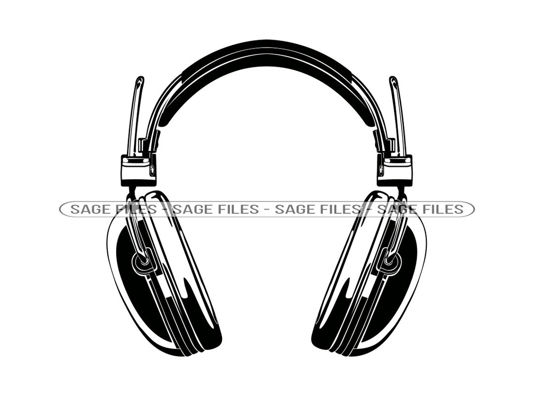 Headphones #4 SVG, Headphones SVG, Headset, Headphones Clipart ...