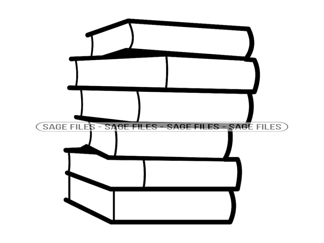 Libros 5 SVG Libro SVG Escuela SVG Clipart de libro - Etsy México