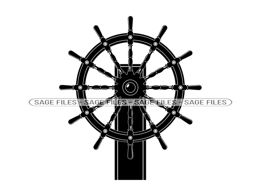Ships Wheel 6 SVG, Ships Wheel SVG, Nautical Svg, Ships Wheel Clipart ...