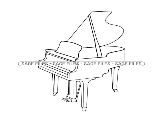 Piano Outline Clipart