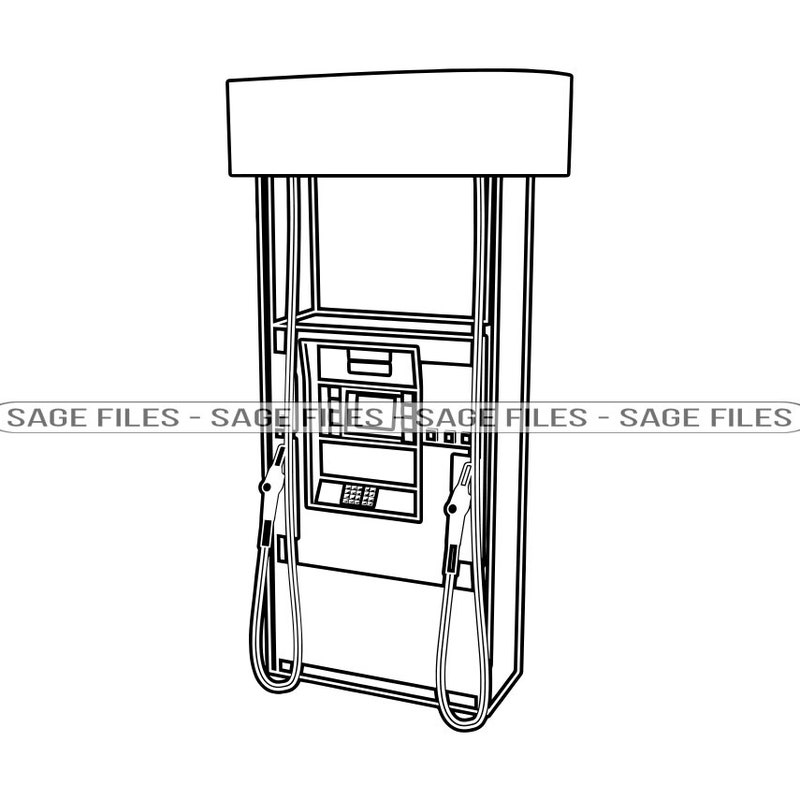 Gas Station Cut Dxf - Etsy