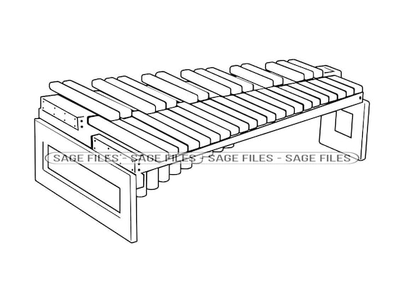 Xylophone Outline SVG Xylophone SVG Xylophone Clipart - Etsy