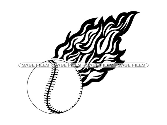 Flaming Baseball 8 SVG Baseball Svg Baseball Clipart - Etsy