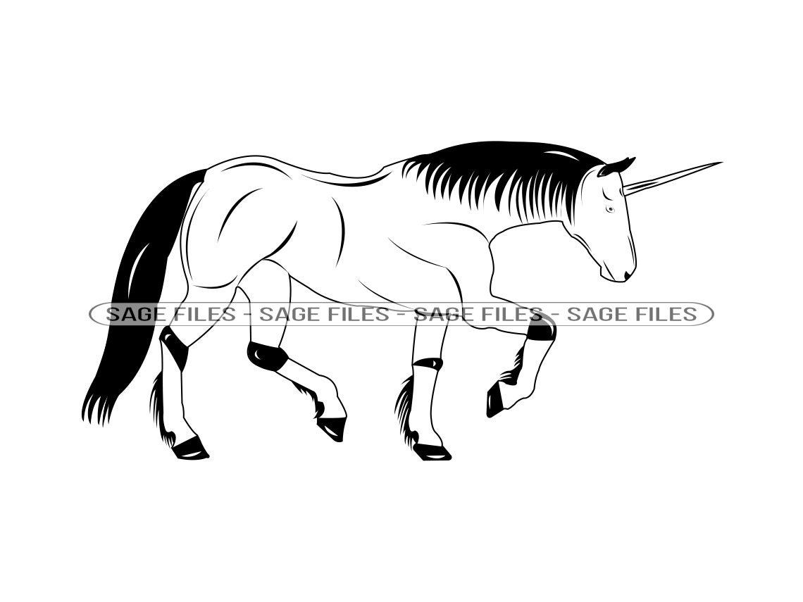 Unicorn Outline SVG Unicorn Svg Unicorn Clipart Unicorn - Etsy