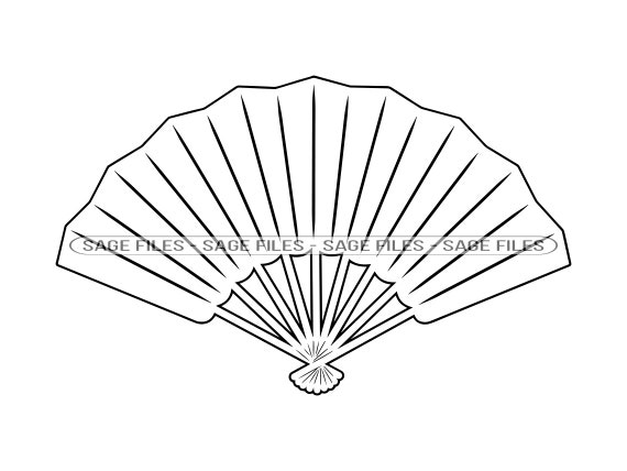 Folding Hand Fan Outline SVG Hand Fan Svg Hand Fan Clipart - Etsy Australia
