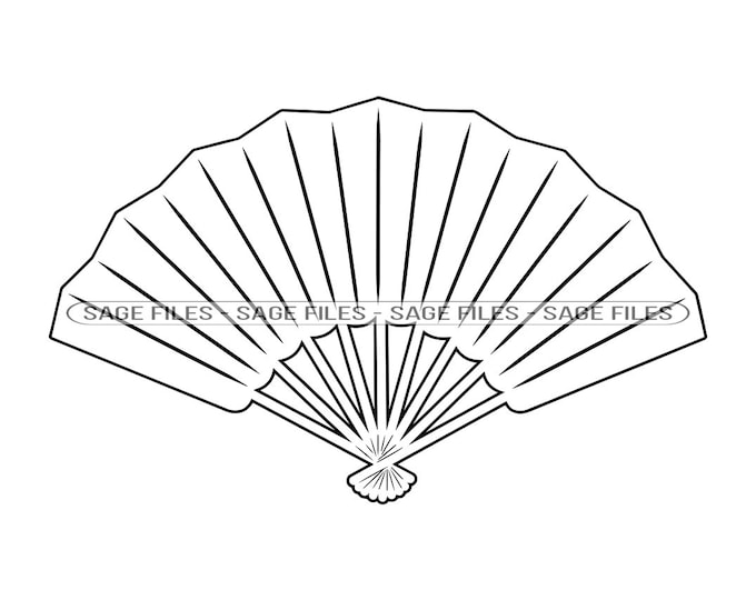 Hand Fan SVG. Hand Fan Png. Hand Fan Clipart. Hand Fan Cut File. Hand ...
