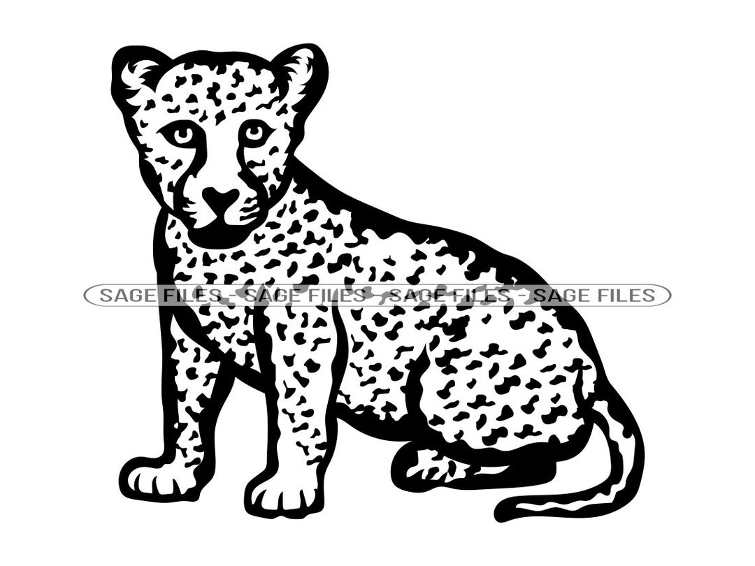 Leopard Cub SVG, Baby Leopard Svg, Leopard Cub Clipart, Leopard Cub ...