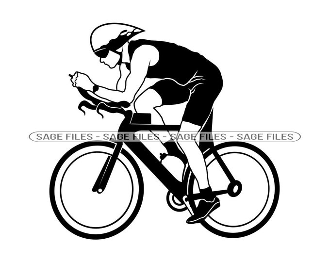Cyclist #2 Svg, Cycling Svg, Bicycle Svg, Biking Svg, Cyclist Png ...