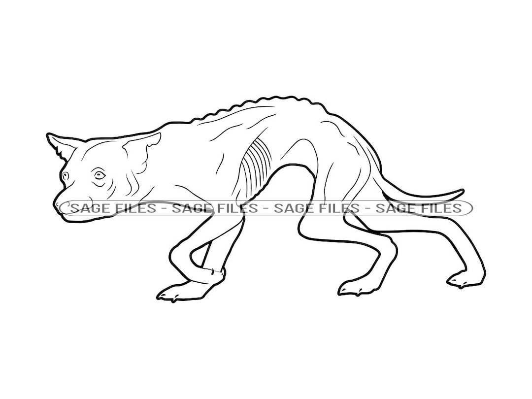 Buy Chupacabra Outline Svg, Chupacabra Svg, Monster Svg, Chupacabra ...