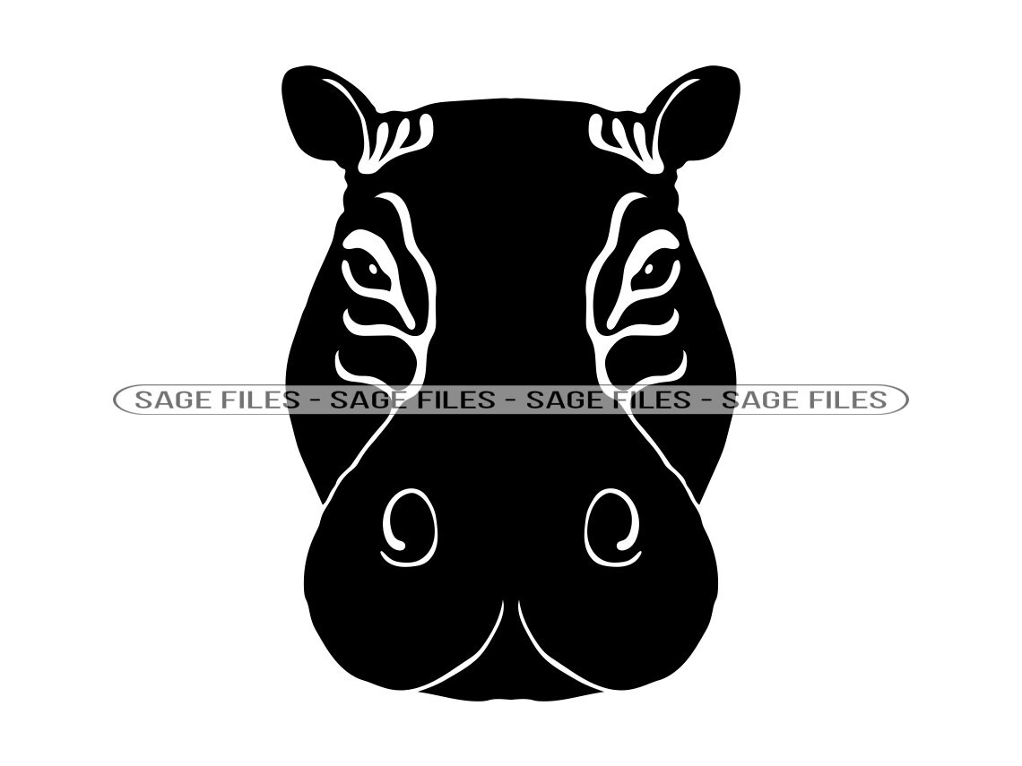 Hippopotamus Face Clipart