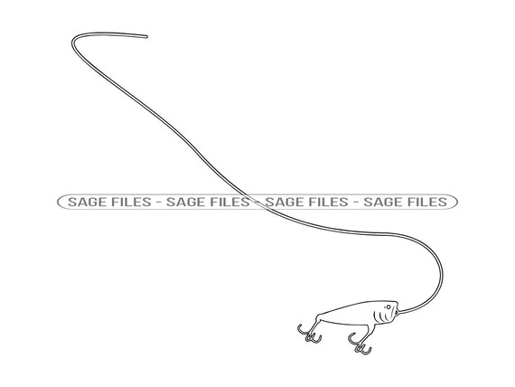 Fishing Lure Outline 2 SVG Fishing Bait Svg Fishing Svg - Etsy