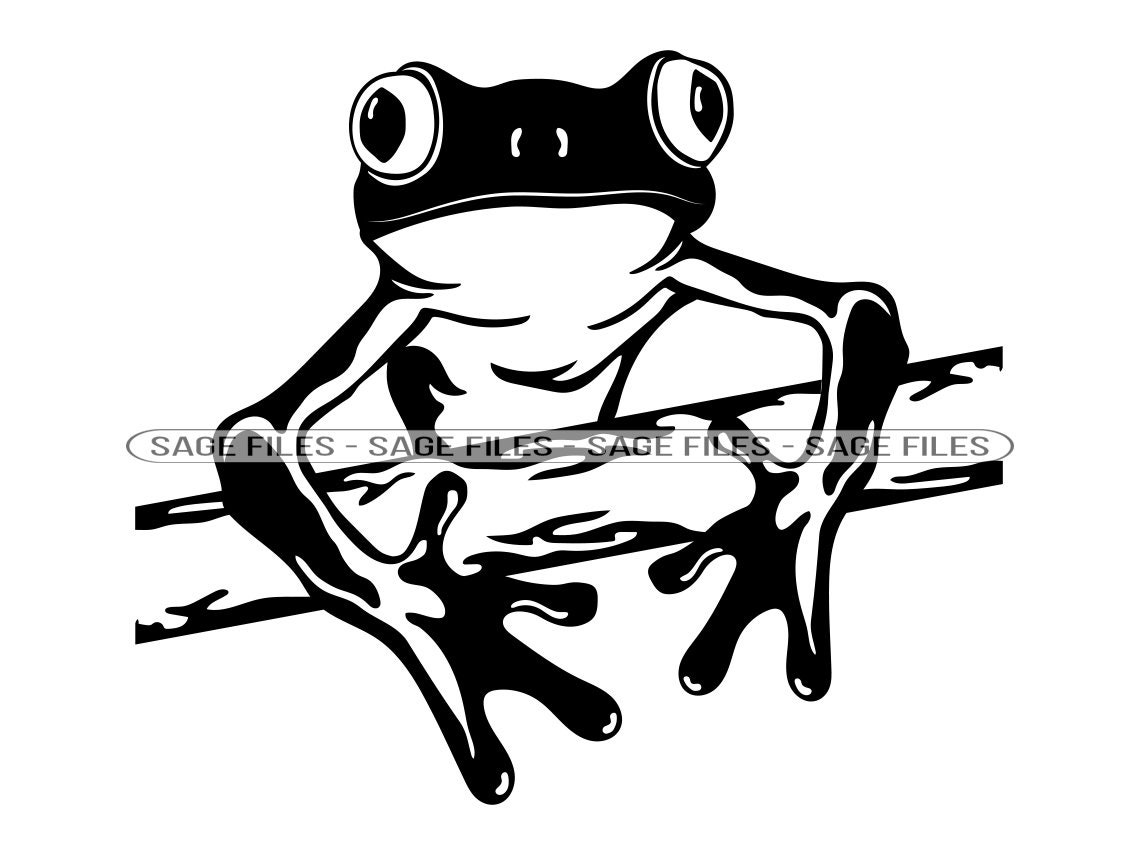Tree Frog #2 SVG, Frog Svg, Frog Clipart, Frog Files for Cricut, Frog ...