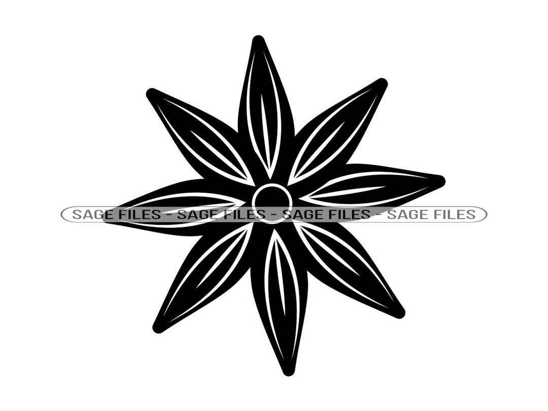 Star Anise SVG, Star Anise Clipart, Star Anise Files for Cricut, Star ...