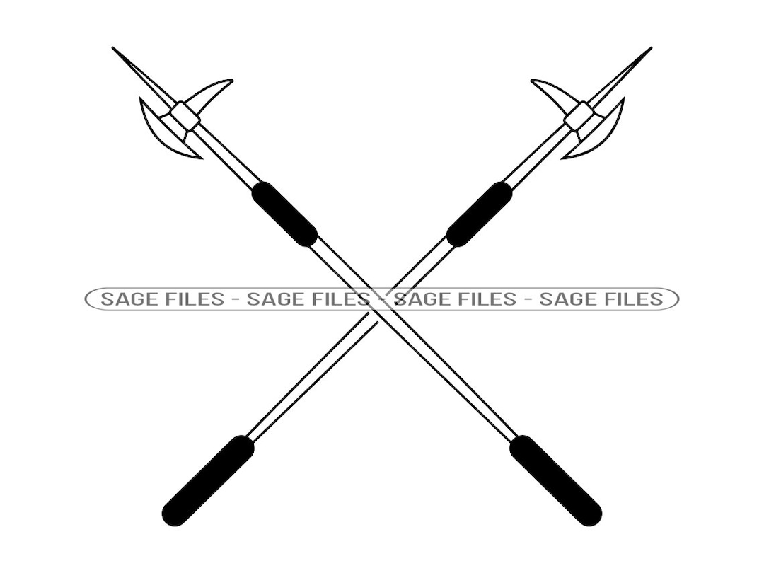 Pike Halberd Logo 2 SVG, Pike Svg, Arms SVG, Medieval Weapon Svg, Pike ...