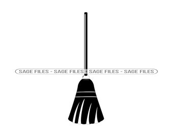 Broom SVG, Broom Outline, Cleaning SVG, Broom Clipart, Broom Files for ...
