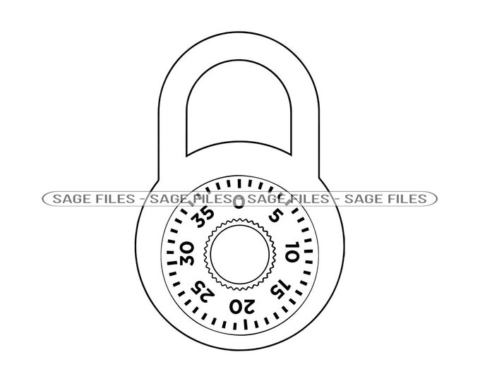 Combination Lock SVG Bundle: Clipart, Cut File, Decal (PNG) - Etsy Canada