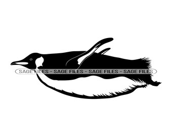 Penguin Sliding Svg - Etsy