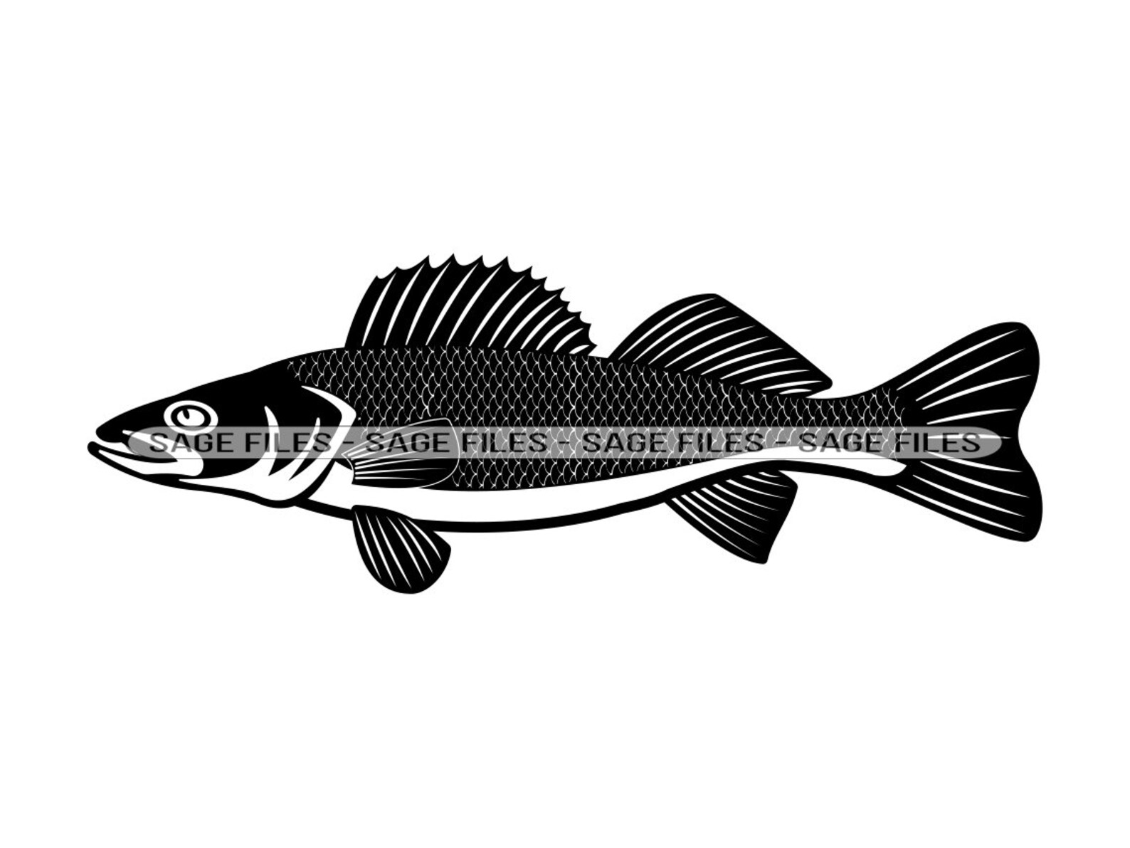 Walleye SVG, Fishing Svg, Fish Svg, Fishing Clipart, Fishing Files for ...