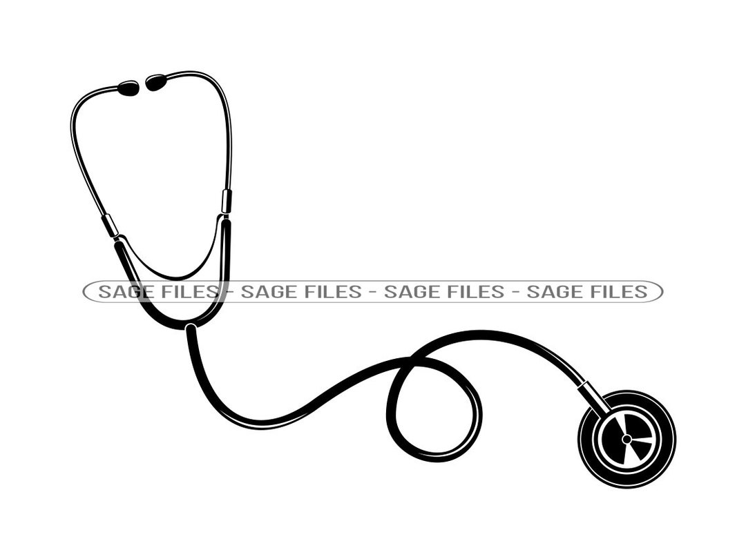 Stethoscope #2 SVG, Stethoscope Clipart, Stethoscope Files for Cricut ...