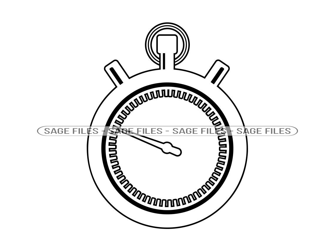 Stop Clock Vector Clipart