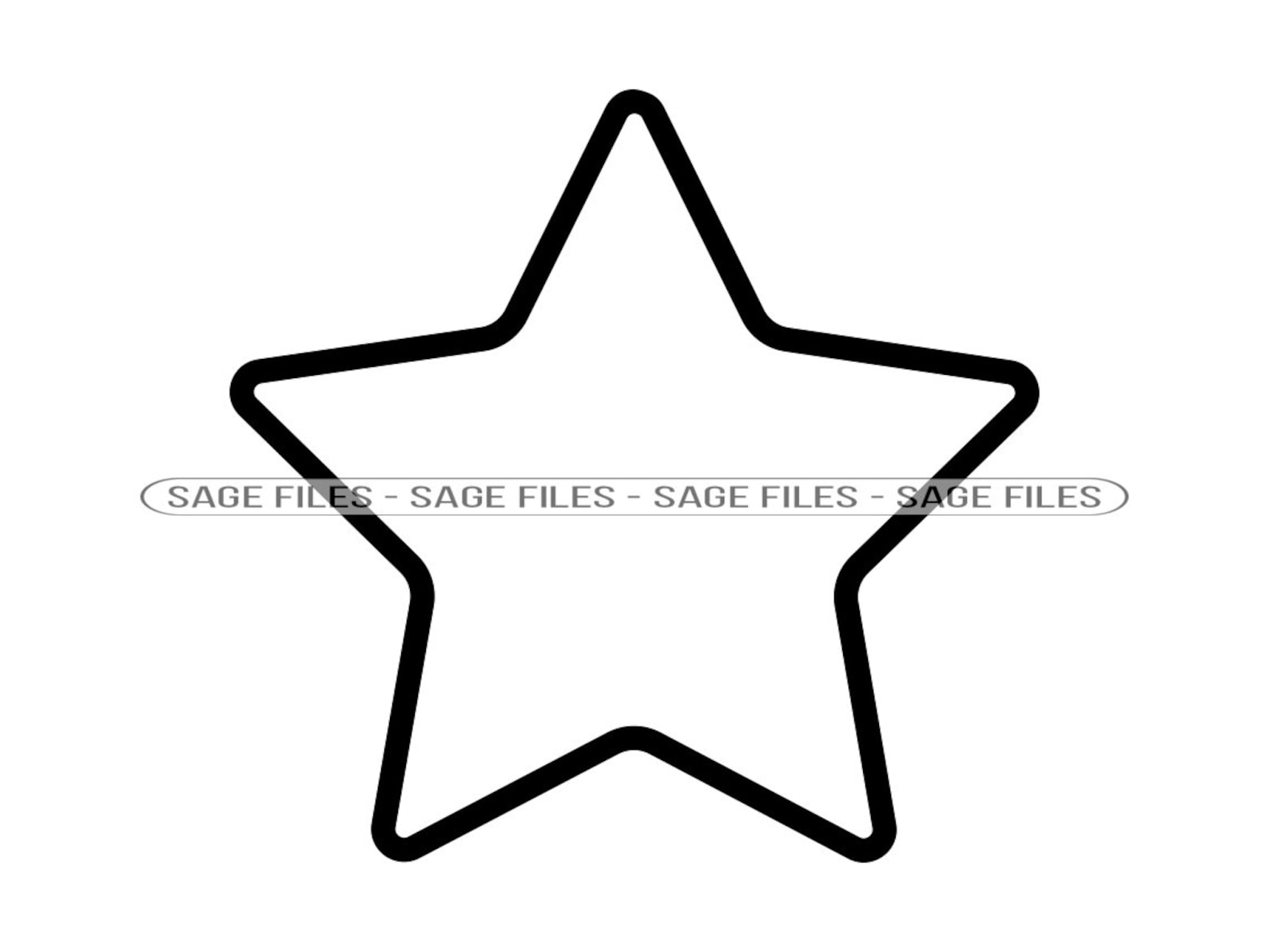 Star Outline SVG, Star SVG, Star Clipart, Star Files for Cricut, Star ...