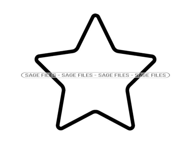 Star Outline SVG, Star SVG, Star Clipart, Star Files for Cricut, Star ...