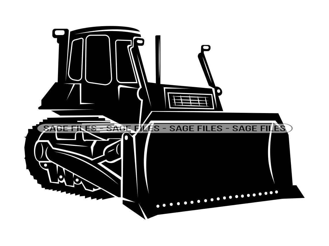 Bulldozer SVG, Heavy Equipment Svg, Bulldozer Clipart, Bulldozer Files ...